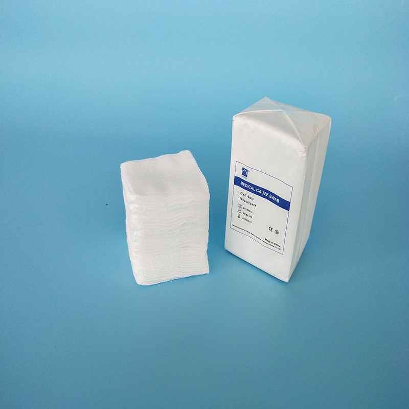 Absorbent Medical Gauze Swabs White Color With X - Ray Detectable Thread